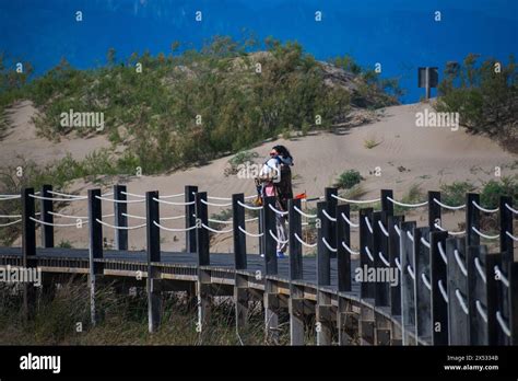 Paseo Por La Playa Stock Photo Alamy