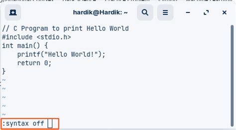 Enabling Syntax Highlighting In Vim Editor GeeksforGeeks
