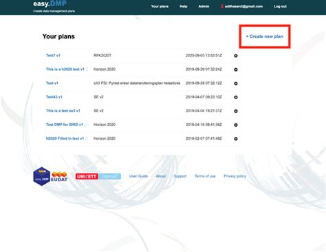 easydmp user documentation for the rfk — sigma2 documentation