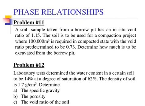 Solved PHASE RELATIONSHIPS Problem A Soil Sample Taken Chegg Com