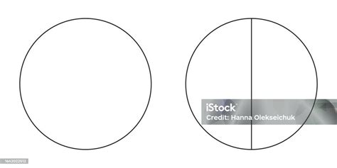 파이 차트 다이어그램 세트 1 및 2 섹션 또는 단계 인포그래픽 프리젠테이션 웹 디자인 사용자 인터페이스를 위한 원형 아이콘 간단한 비즈니스 차트입니다 0명에 대한 스톡