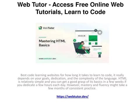 Ppt Access Free Online Web Tutorials Web Tutor Learn To Code