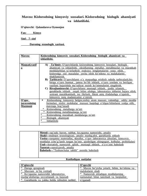 Dars Ishlanma Kimyo Pdf