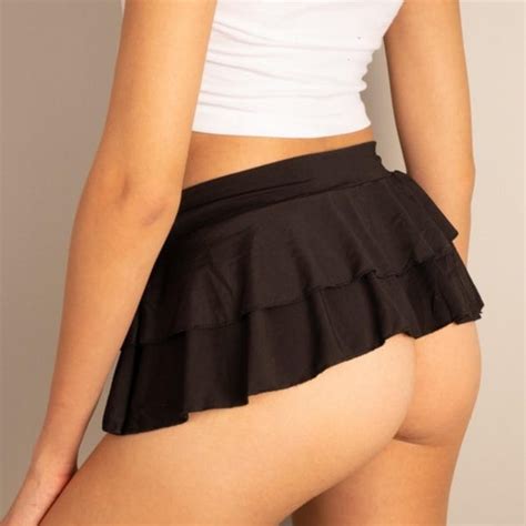No Panties Mini Skirt Etsy Canada
