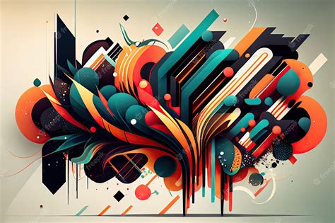 premium ai image abstract shape background geometric colorful