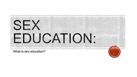 Sex Education In School Pptx
