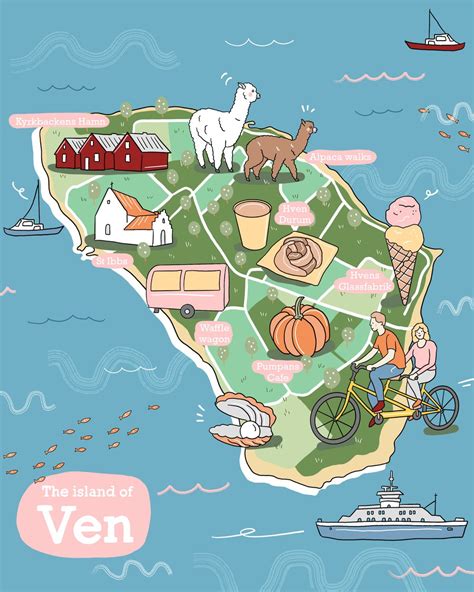 Illustrated Map Of Ven Island — Megan Mckean │ Australian Designer
