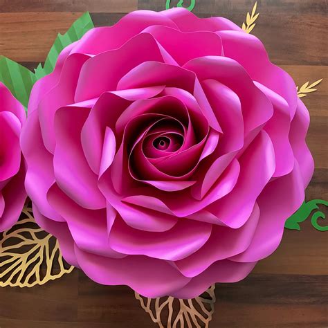 Paper Rose Printable Template Printable Calendars At A Glance