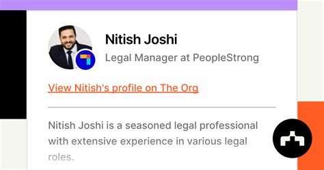 Nitish Joshi Legal Manager At Peoplestrong The Org