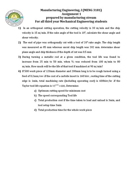 Example 2 Pdf Machining Physical Sciences