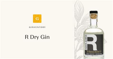 R Dry Gin — Gins Ginventory
