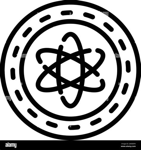 Atom Structure Icon Outline Style Stock Vector Image Art Alamy