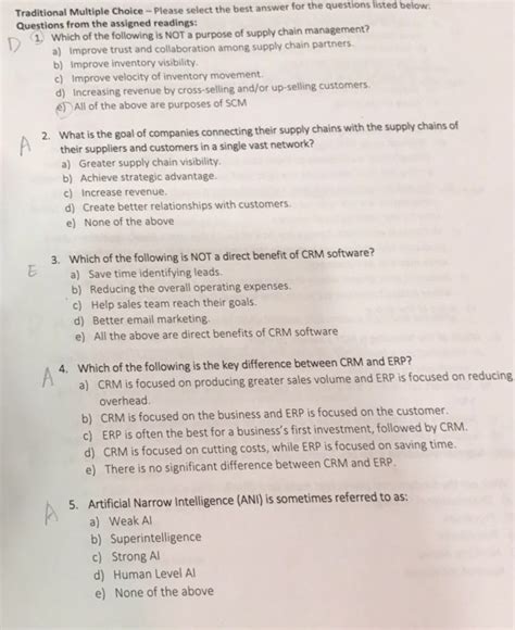 Solved Traditional Multiple Choice Please Select The Best