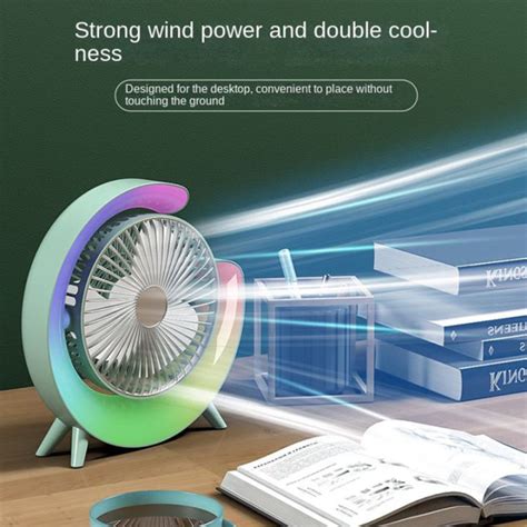 usb rechargeable desk fan table air circulator fan with 3 speeds 5