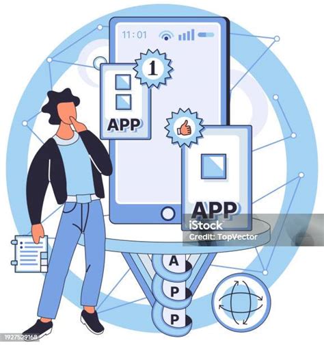 Application Testing Metaphor Vector App Test Arenwhere Apps Mettle Is Truly Tested Software