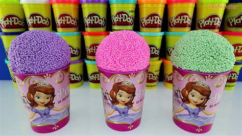 Sofia The First Play Foam Clay Cups With Play Doh Surprise Eggs