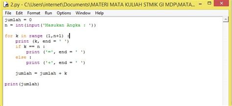 Program Penjumlahan Angka Dalam Bahasa Pemograman Python