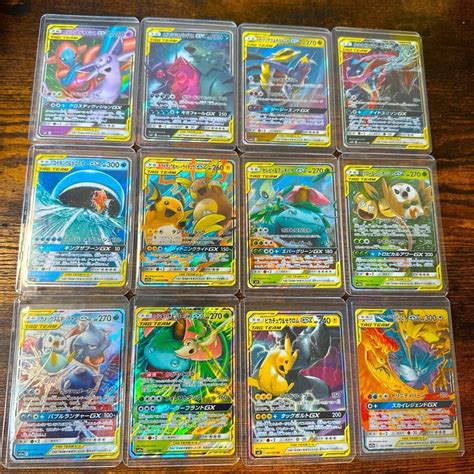 Pokemon Card Game Tag Team Tag Team 12 Piece Set Old Back Sr Gx Rr