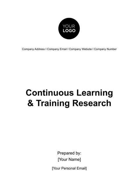 Free Continuous Learning And Training Research Hr Template To Edit Online