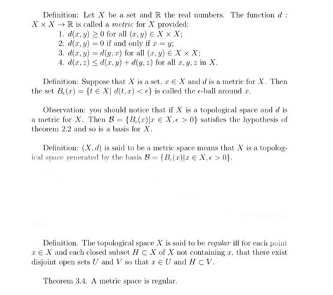 Solved Topology Question Use The Theorems And Definitions Chegg
