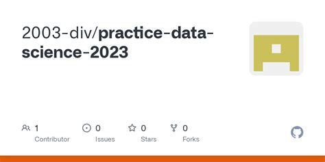 GitHub 2003 Div Practice Data Science 2023