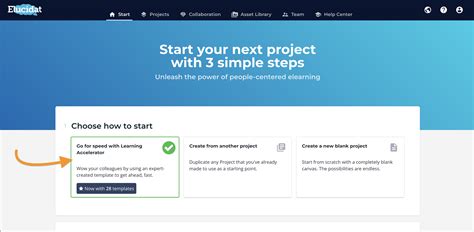 using learning accelerator templates to create a course elucidat
