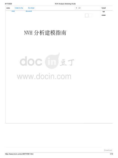 Nvh Analysis Modeling Guide Pdf We Chat Software