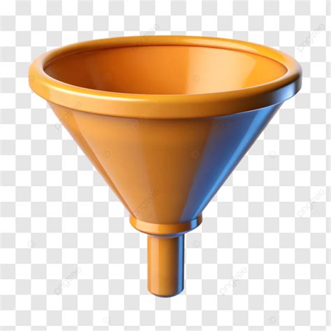 Colorful Funnel 3d Illustration Symbolizing Filtering Process Data
