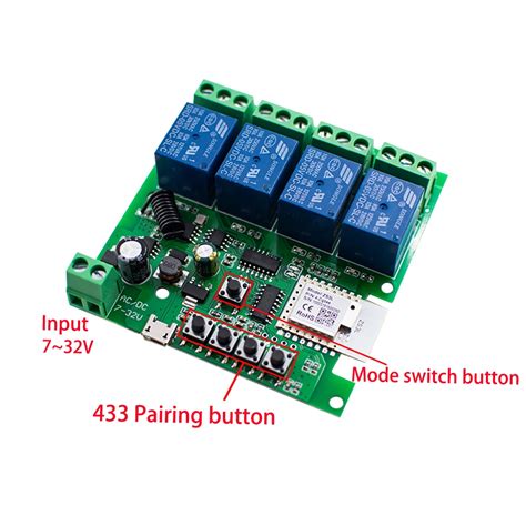 Tuya Zigbee Wifi Smart Home Relay Module Garage Door Relay Ac Dc 7 32v