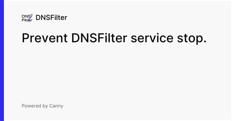 Prevent Dnsfilter Service Stop Voters Dnsfilter