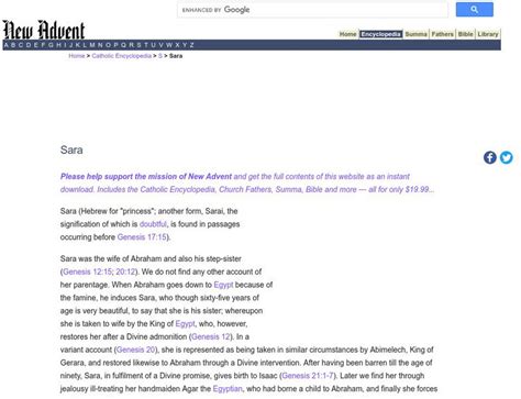 Catholic Encyclopedia Sara Handout For 9th 10th Grade Lesson Planet