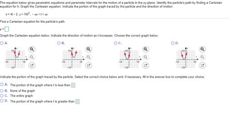 Solved The Equation Below Gives Parametric Equations And