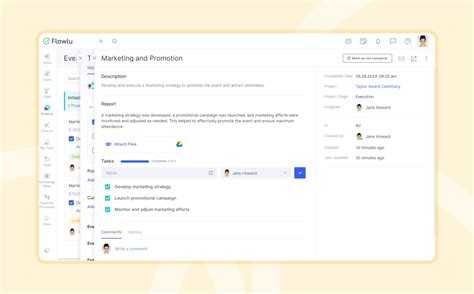 Free Event Planning Project Template Flowlu