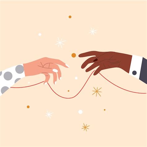 Hand Drawn Red Thread Illustration Free Vector