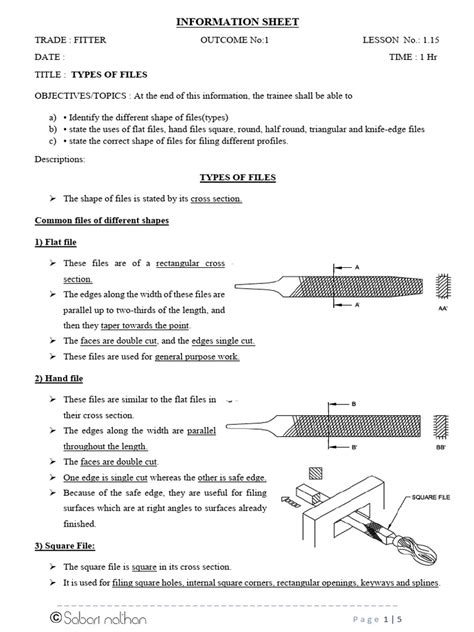 Types Of Files For Fitting Trade Pdf Triangle Metalworking