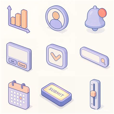Isometric Ui Component Icon Set Generators Chatgpt Image Prompt Promptbase
