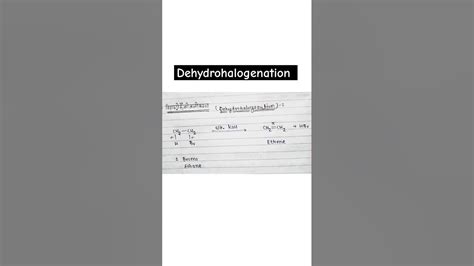 Dehydrohalogenation Reaction Shorts Ytshorts Mkschemistry Youtube
