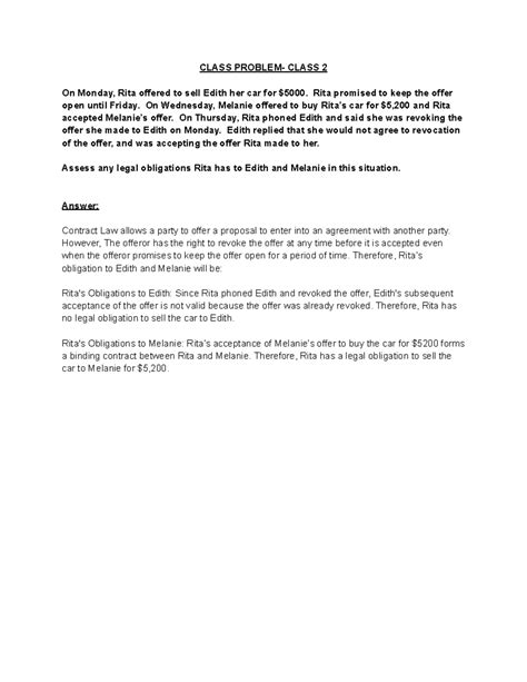 Class Problem Class 2 Summary Administrative Law Class Problem Class 2 On Monday Rita