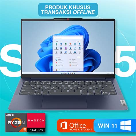 Jual Lenovo IdeaPad Slim 5 14ABR8 Ryzen 5 7530U 16GB 512GB SSD IPS W11 OHS Shopee Indonesia