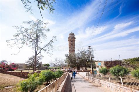 Torre De Victory Vijay Stambha No Forte De Chittor Chittorgarh Foto De