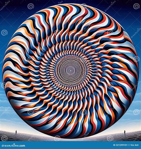 Fraser Spiral Illusion A Concentric Spiral Pattern That Appear Stock
