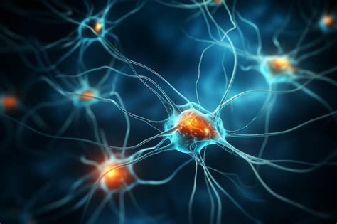 Premium AI Image Neuron Cells Neural Network Under Microscope Neuro Research Science Brain
