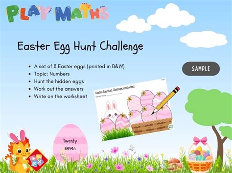 Maths Easter Egg Hunt Sample Pack Teaching Resources