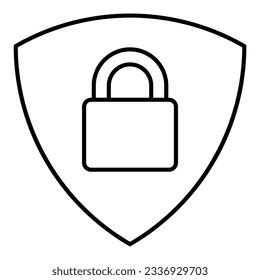 Security Icon Black Outline Style Stock Illustration Shutterstock