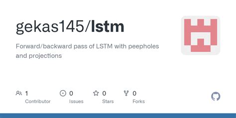 Github Gekas145lstm Forwardbackward Pass Of Lstm With Peepholes