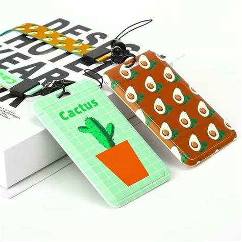 Plastic Fashion Style Sliding Rear Cover Atm Id Badge Card Holder With