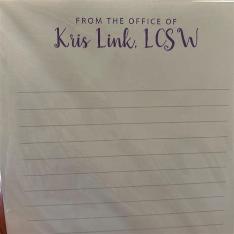 personalized modern calligraphy script notepad custom a note from