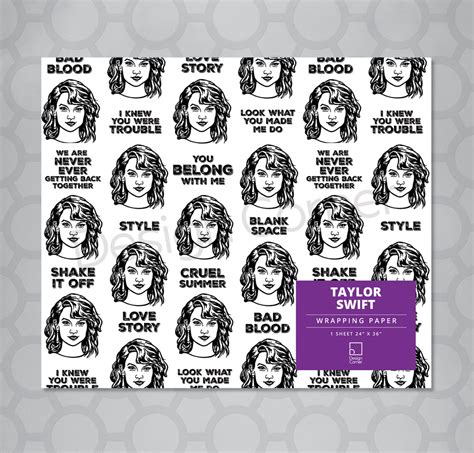 Taylor Swift T Wrap 24x36 Sheet Design Corner Online