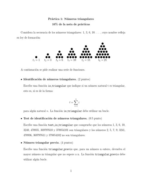 PR Ctica 1 N Meros Triangulares | PDF