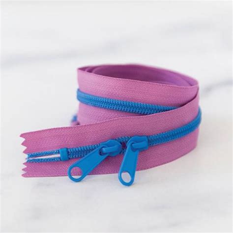30 Double Pull Zipper In Blueberry The Confident Stitch